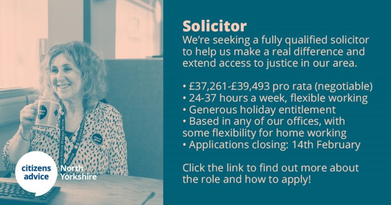 Jobs Archives - Citizens Advice North Yorkshire